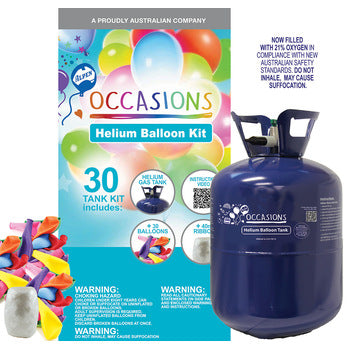 Helium Balloon Kit Alpen Pfe Inc Gas Tank/30 Balloons/Ribbon – Peter Gerard