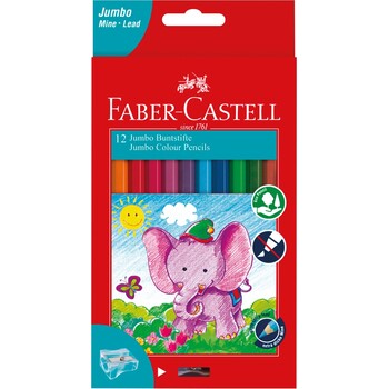 Pencil Coloured Faber-Castell Jumbo Free Sharpener 12'S – Peter Gerard